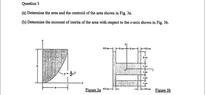 SOLVED: (a) Determine the area and the centroid of the area shown in ...