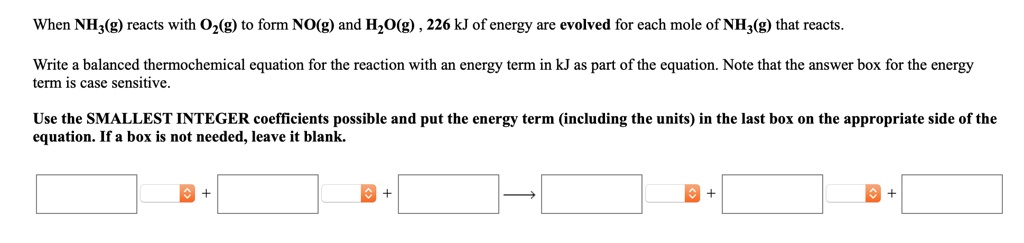 when nhsg reacts with ozg to form nog and hzog 226 kj of energy are ...