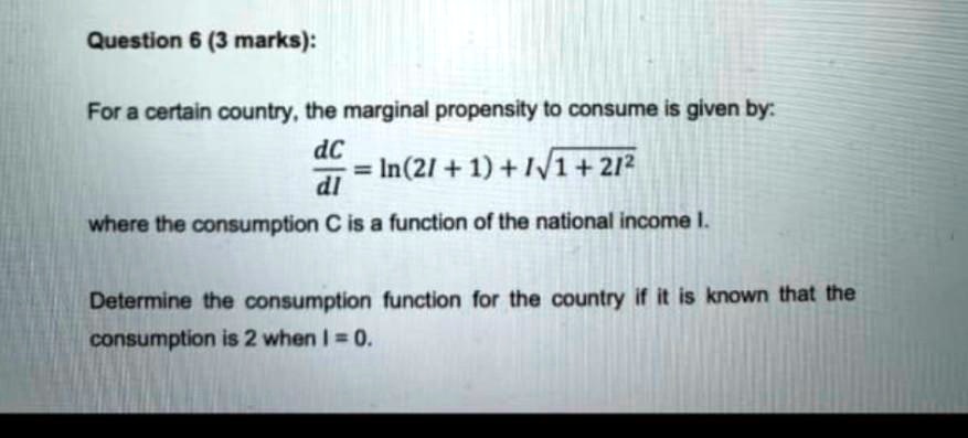 SOLVED: please do it in 10 minutes will upvote Question 6 (3 marks ... SOLVED: please do it in 10 minutes will upvote Question 6 (3 marks ...