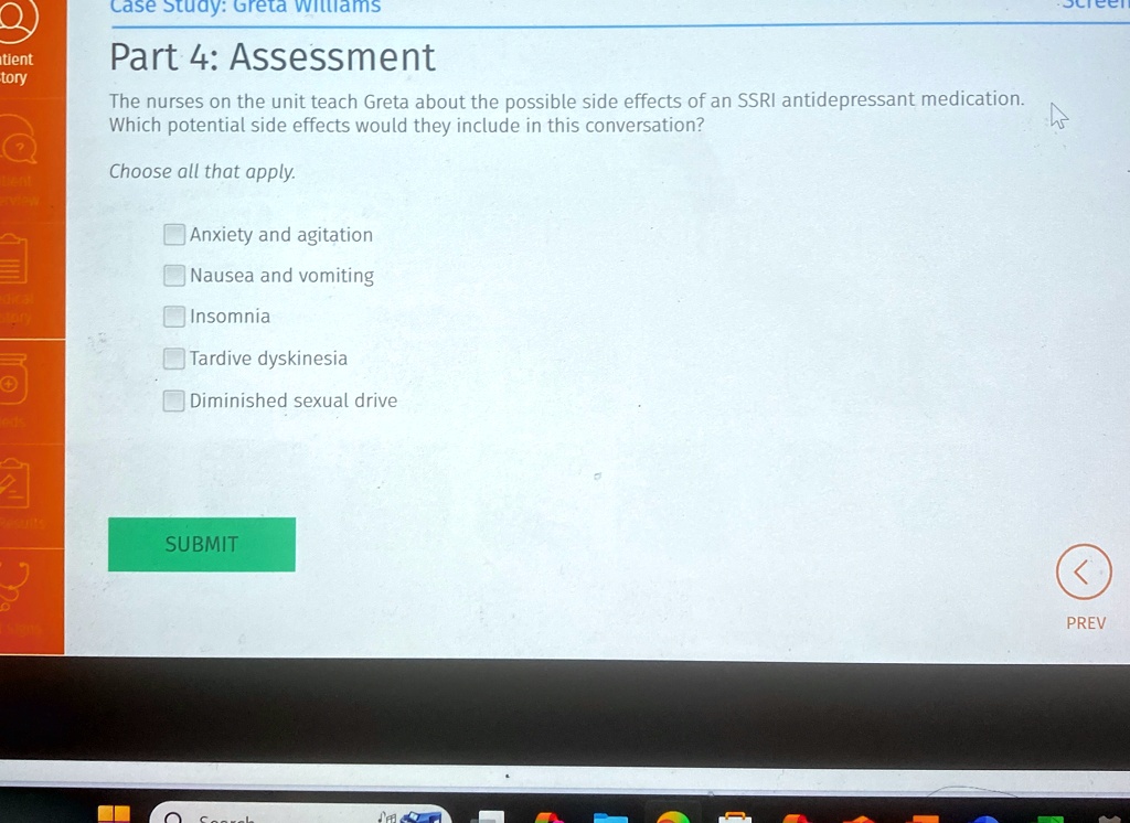 case study greta williams part 4 assessment the nurses on the unit ...