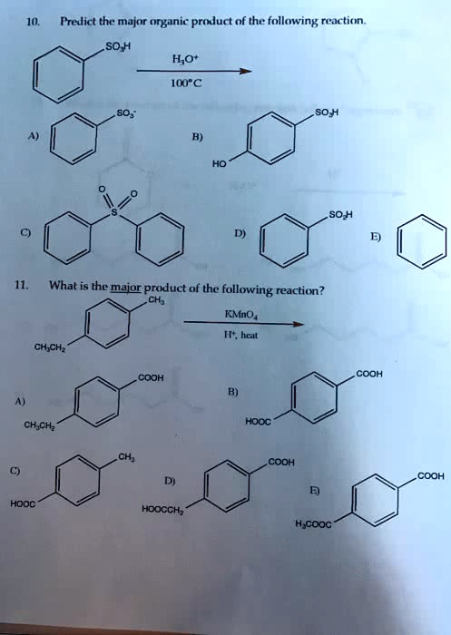 predict the major organic product of the following reaction what is thea majora product of the ...