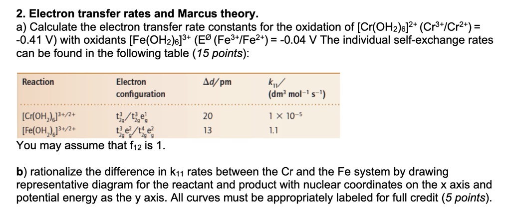 2 electron transfer rates and marcus theory a calculate the electron ...