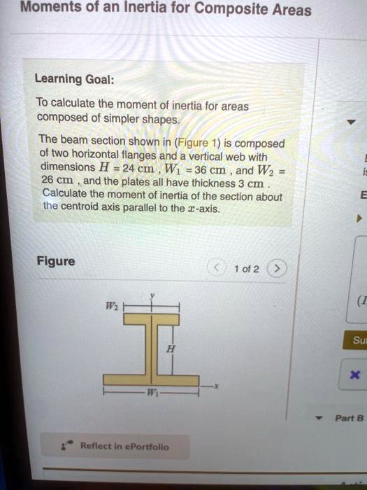 SOLVED: Moments of an Inertia for Composite Areas Learning Goal: To calculate the moment of ...