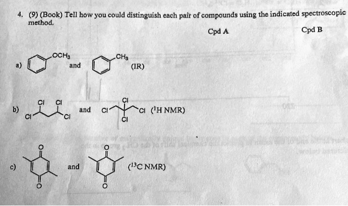 SOLVED: (9) (Book) Tell how you could distinguish cach pair . of ... SOLVED: (9) (Book) Tell how you could distinguish cach pair . of ...