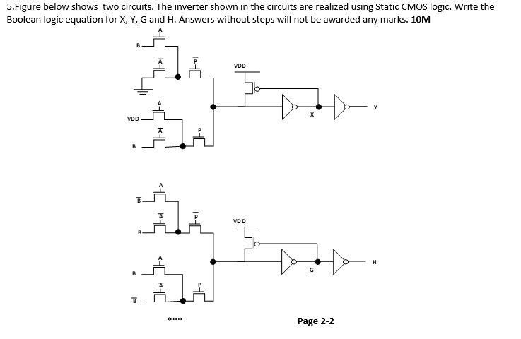 Solved 5 Figure Below Shows Two Circuits The Inverter Shown In The