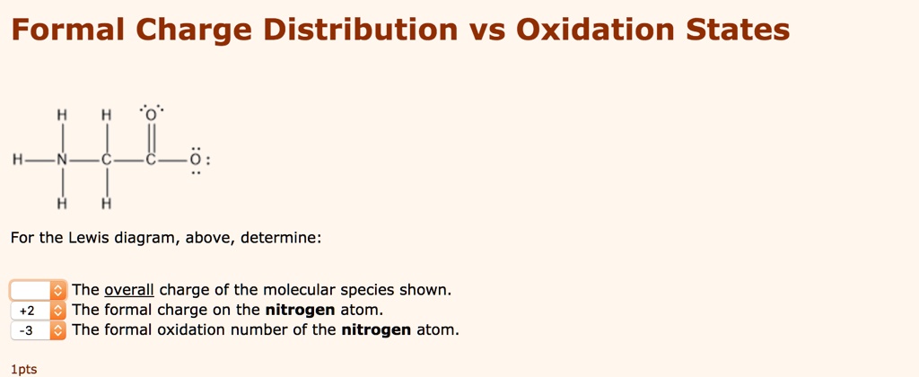 formal charge distribution vs oxidation states for the lewis diagram ...