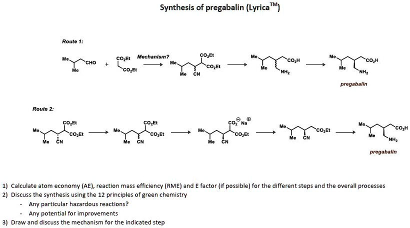 synthesis of pregabalin lyrica tm route coet mechanism cozei cho coh ...