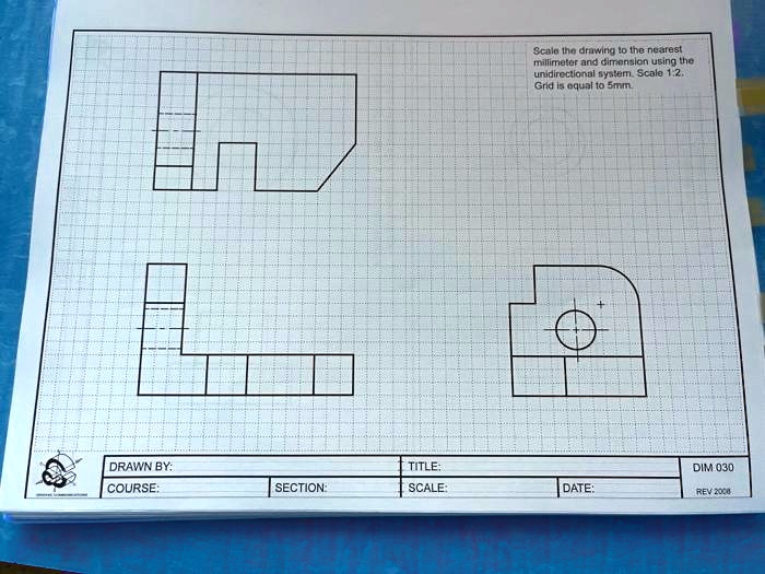 SOLVED: Texts: Scale the drawing to the nearest millimeter and ...