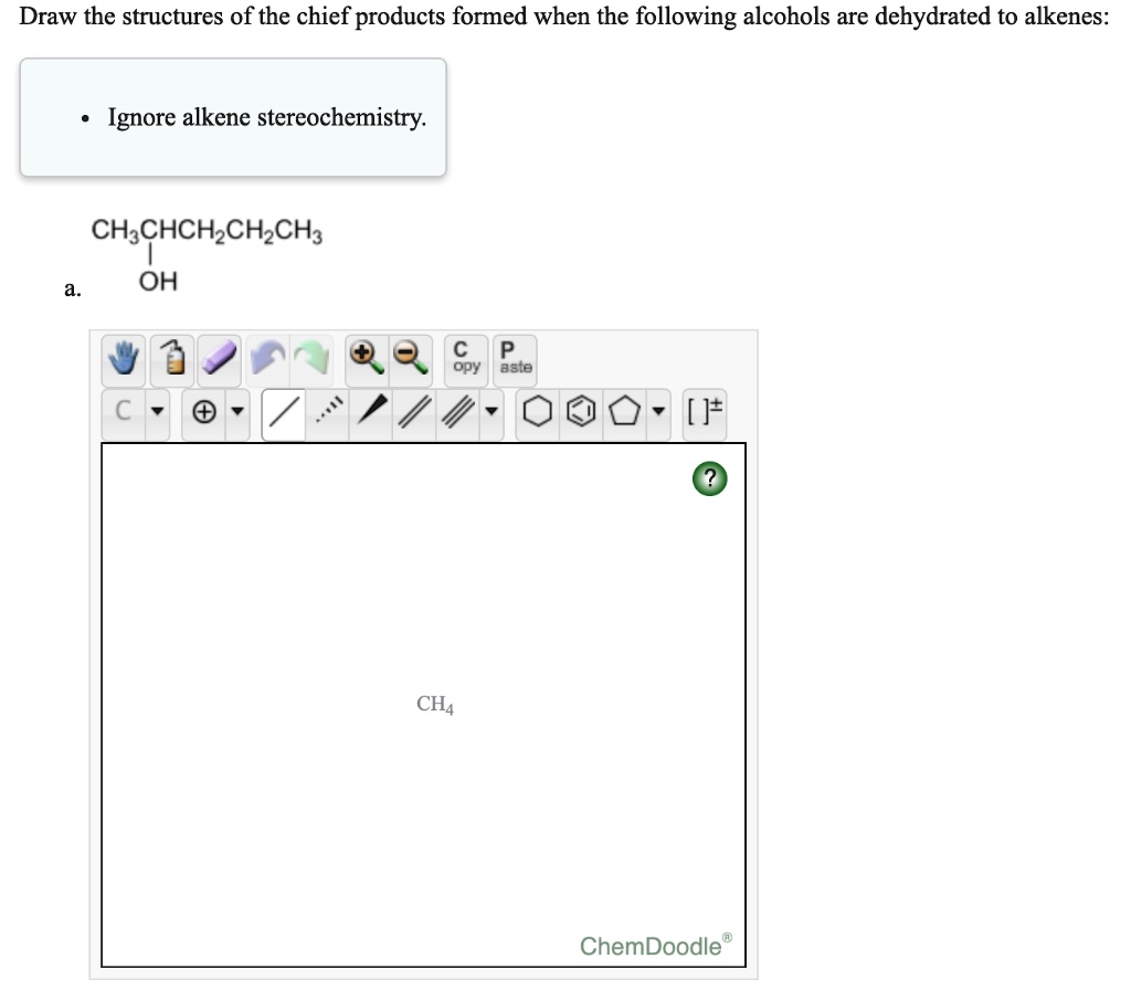 SOLVED: Draw the structures of the chief products formed when the following alcohols are ...