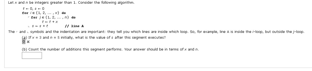 Solved And Intogers Greater Than Consider The Folloving Algorithm For