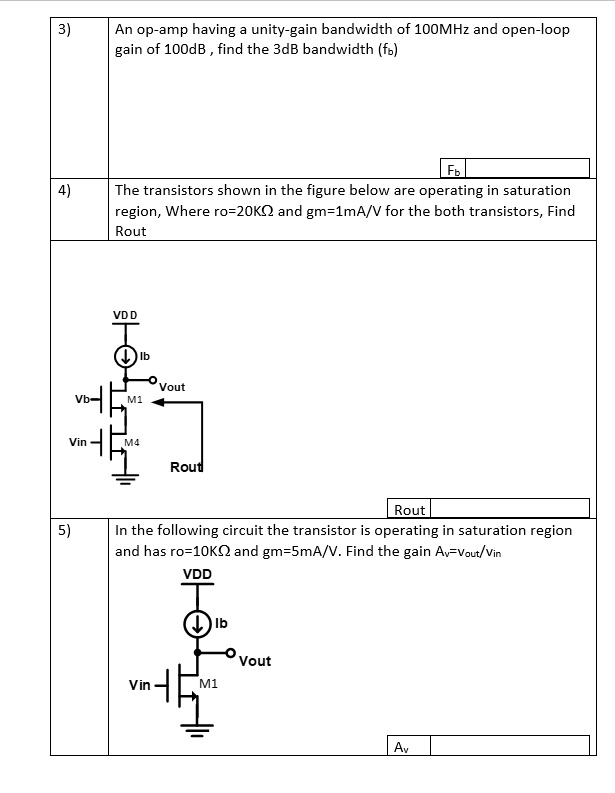 An op-amp having unity-gain bandwidth of 100MHz and open-loop gain of ...