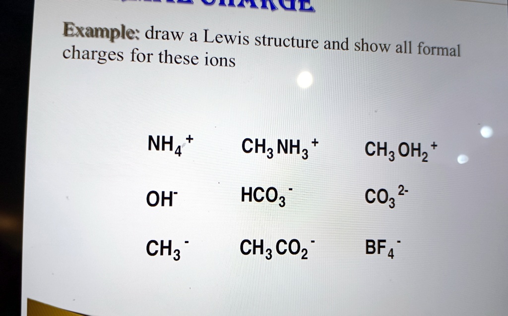 example draw a lewis structure and show all formal charges for these ...