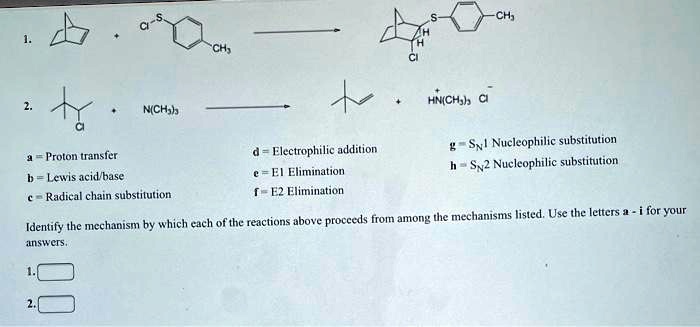 SOLVED:HNICH;h N(CHsh Sv! Nucleophilic substitution Sv2 Nucleophilic ...