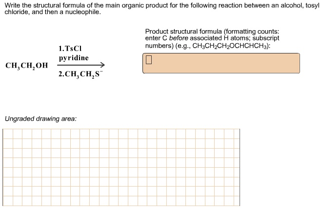 SOLVED:Write the structural formula of the main organic product for the ...