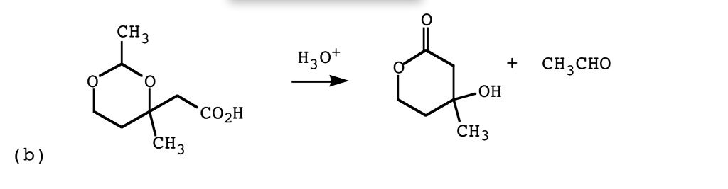 SOLVED: Text: CH3 H2O+ CH3CHO OH CO2H CH3 CH3 (b)