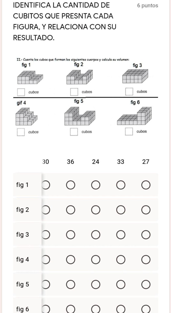 SOLVED: ayudaa!!!! porfavor ayudaaa IDENTIFICA LA CANTIDAD DE CUBITOS ...
