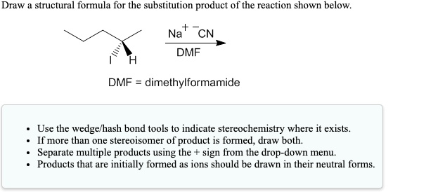 SOLVED: Draw structural formula for the substitution product of the ...