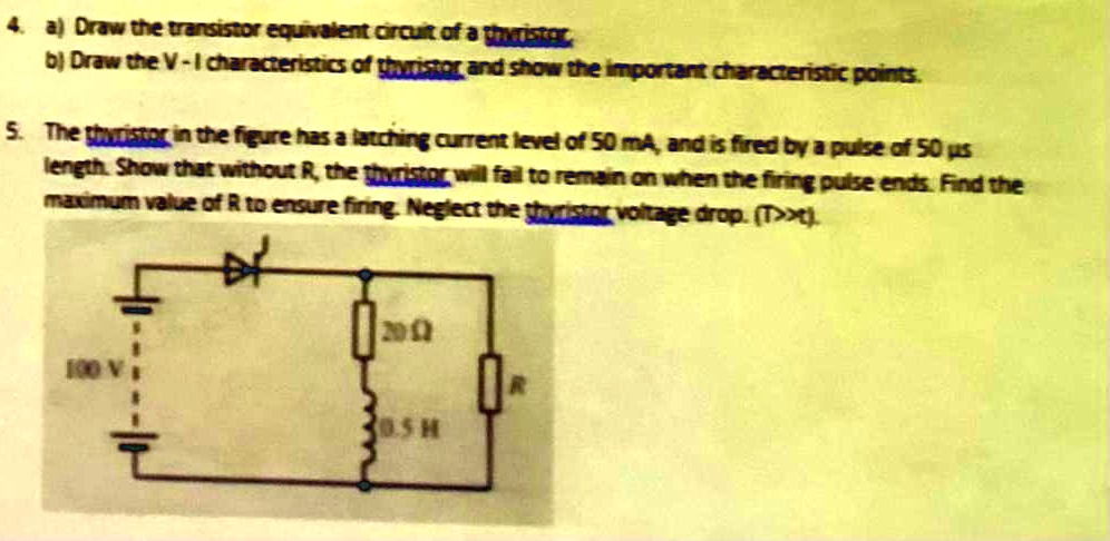SOLVED: 4.a Draw the transistor equivalent circuit of a rising edge ...