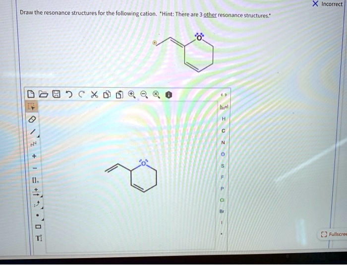 SOLVED: Draw the resonance structures for the following cation. Hint: There are four resonance ...