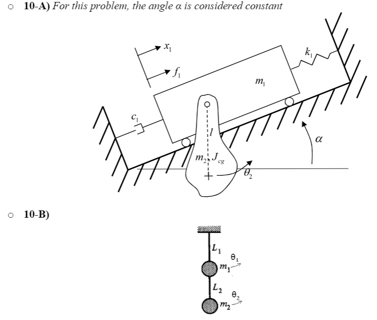 for each of the following figures develop the exact and linearized ...