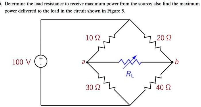 determine the load resistance to receive maximum power from the ...