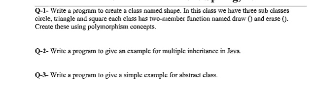 q 1 write program t0 create class named shape in this class we have ... q 1 write program t0 create class named shape in this class we have ...