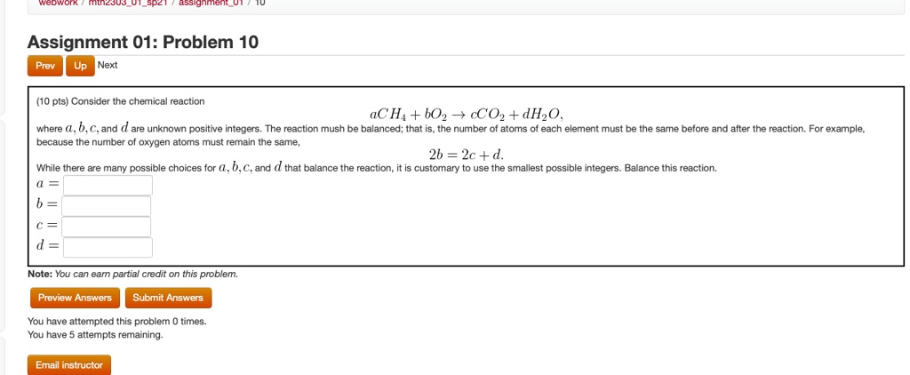 SOLVED:Assignment 01: Problem 10 Prev Next (10 pts) Consider the ...