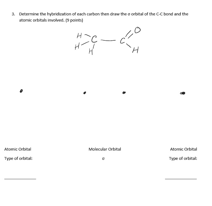 Solved Determine The Hybridization Of Each Carbon Then Draw The Orbital Of The C Cbond And The