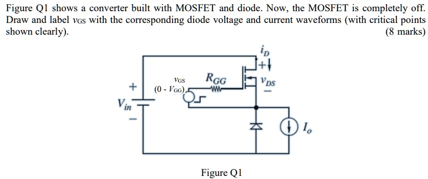 Solved Figure Q1 Shows A Converter Built With Mosfet And Diode Now
