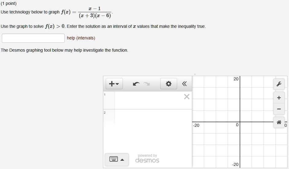 SOLVED: point) Use technology below to graph f(z) (x + 3)(r Use the ...