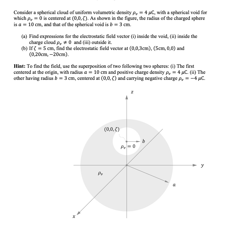 SOLVED: Consider a spherical cloud of uniform volumetric density , = 4 ...