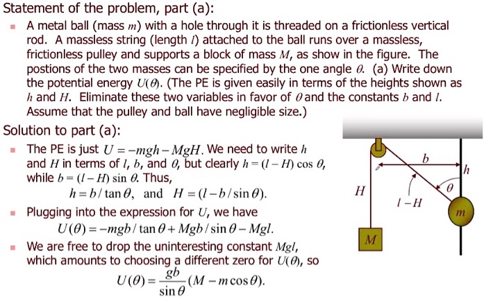 statement of the problem part a a metal ball mass m with a hole through ...