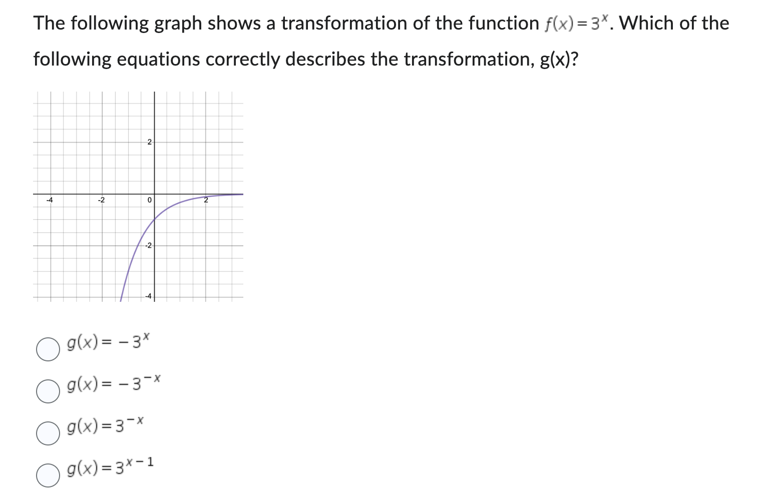 SOLVED: The following graph shows a transformation of the function f(x ... SOLVED: The following graph shows a transformation of the function f(x ...
