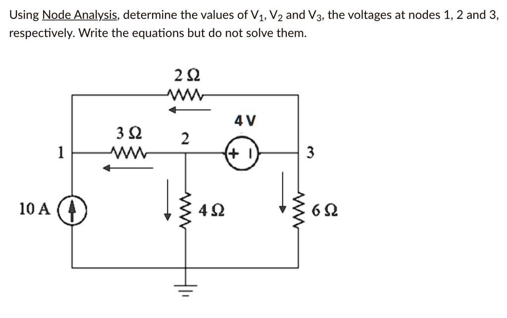 SOLVED: a) At the supernode, what is the relationship between V2 and V3. b) From KCL at the ...
