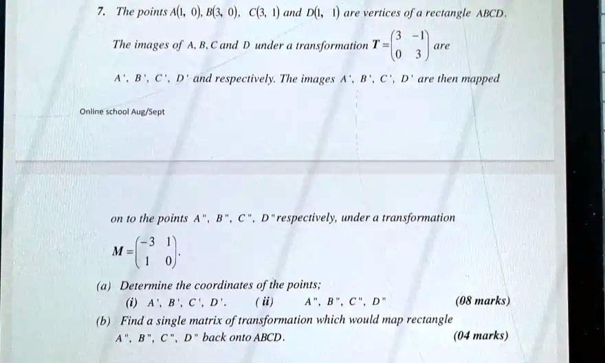 SOLVED: The points A(0, 0), B(x, 0), E(3, 0), and D(x, y) are vertices of a rectangle ABCD. The ...