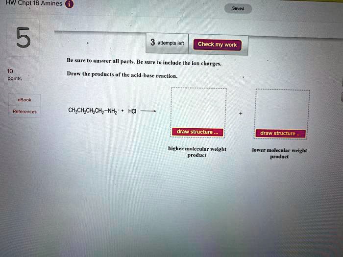 aw chpt 18 amines 5 attempis check my work euun answer all parts be ...