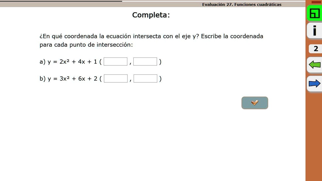 [GET ANSWER] solo dos respuestas 20pts plis rapido evaluacion 27 funciones cuadraticas completa ...