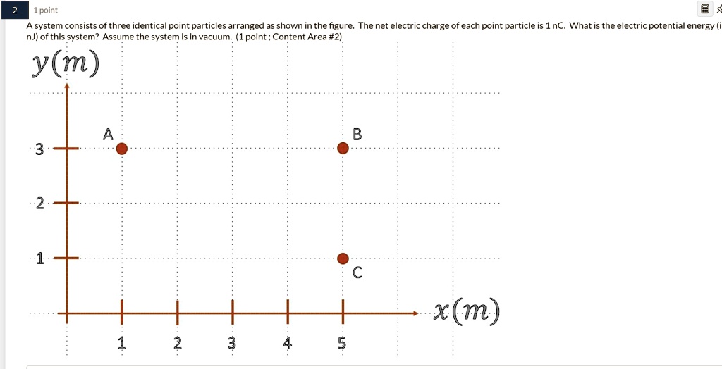 SOLVED: A system consists of three identical point particles arranged as shown in the figure ...