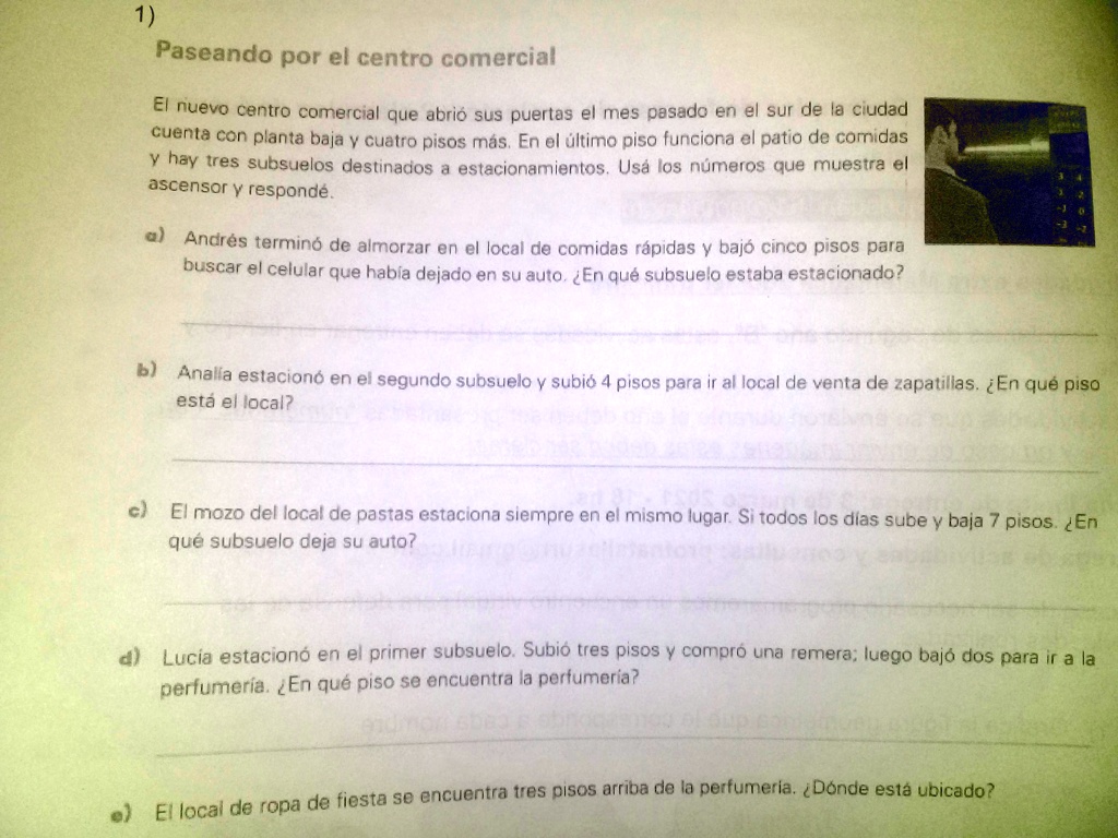 SOLVED: Esto es de matemática me ayudan 1) Paseando por el centro ...