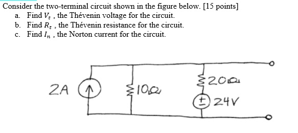 Consider the two-terminal circuit shown in the figure below. [15 points ...