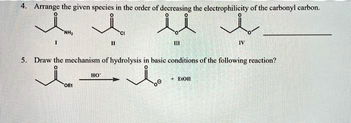 4. Arrange the given species in the order of decreasing the ...
