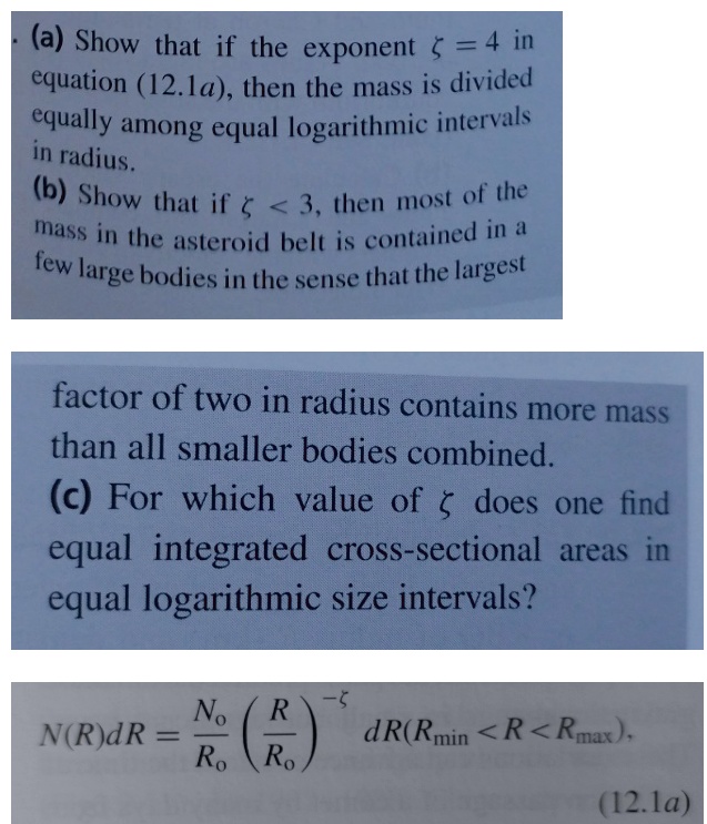 (a) Show that if the exponent ζ = 4 in equation (12.1a), then the mass ...