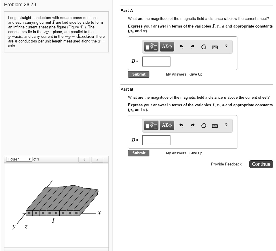 problem 2873 part a long straight conductors with square cross sections ...