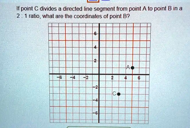 SOLVED: If point € divides a directed line segment from point A to ...