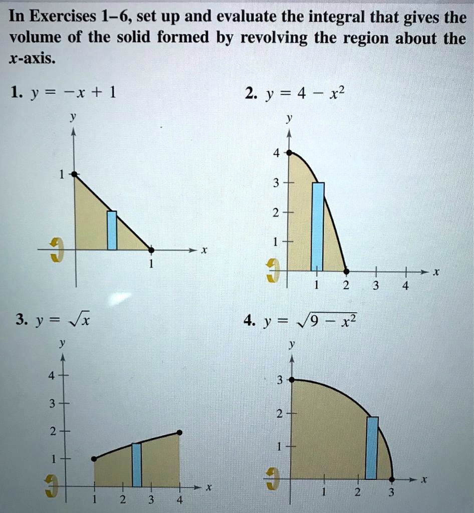 SOLVED:In Exercises 1-6, set up and evaluate the integral that gives ...