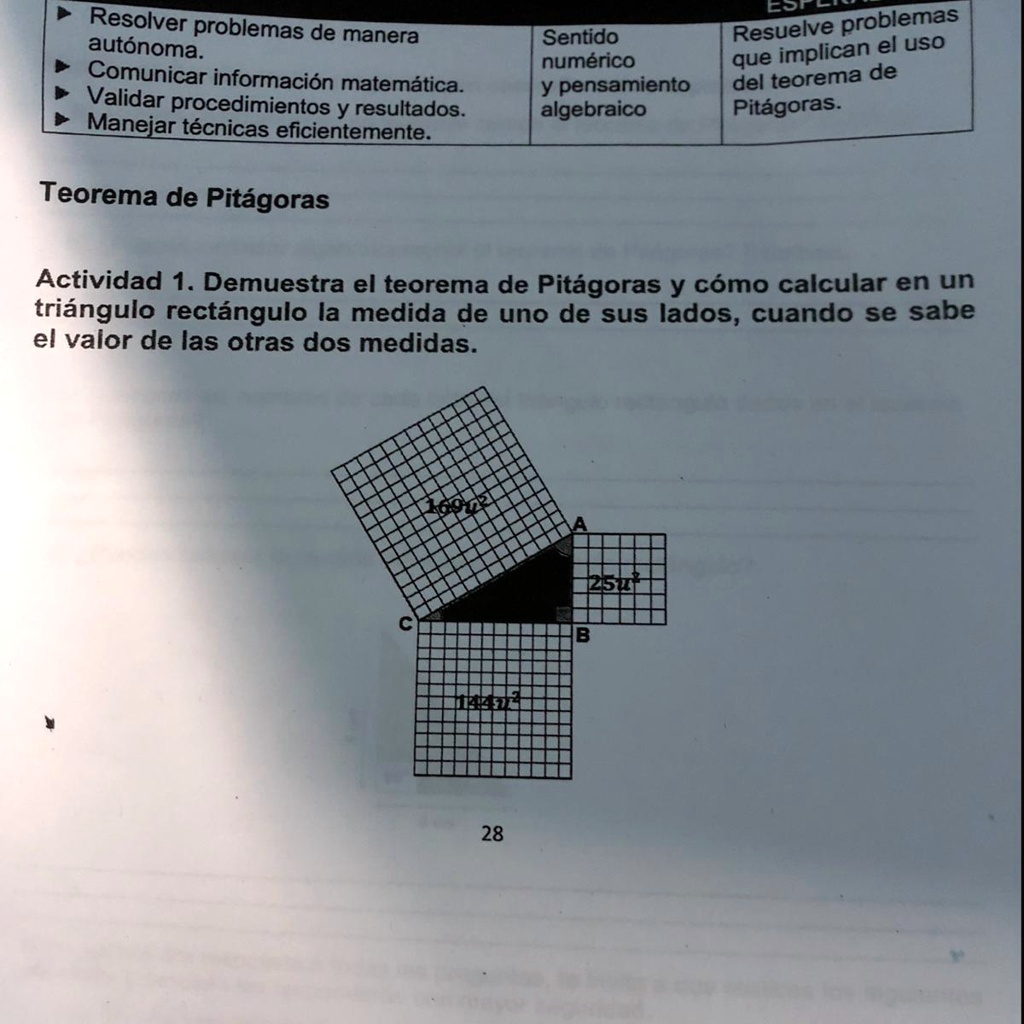 Solved Teorema De Pitágoras Actividad 1 Demuestra El Teorema De