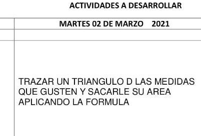 SOLVED: trazar un triángulo con las medidas que gusten y sacarle su ...
