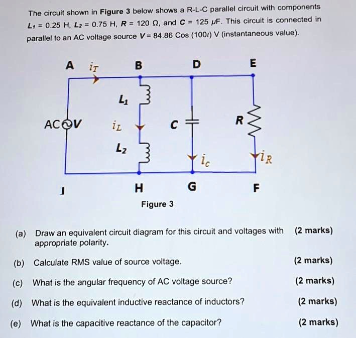the circuit shown in figure 3 below shows a r l c parallel circuit with components l 025 h lz ...