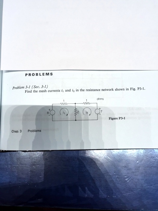SOLVED: Problem 3-1 (Sec. 3-1): Find the mesh currents i1 and i2 in the resistance network shown ...