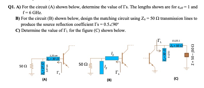 q1 a for the circuit shown below determine the value of ts the lengths shown are for ecff and f ...